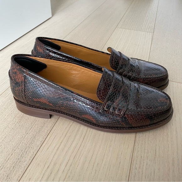 Sezane | Shoes | Sezane Andre Loafers Brown Python | Poshmark